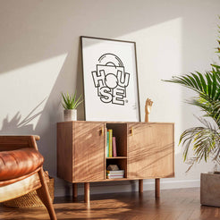 Let There Be House Music Poster | Dance Music Art Print